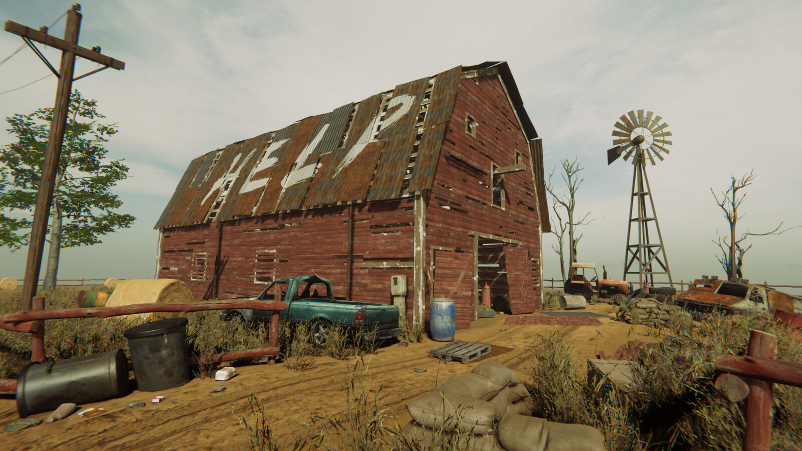 Dmytro Shcherbak - Old barn, post apocalyptic style (Unity/ HDRP)