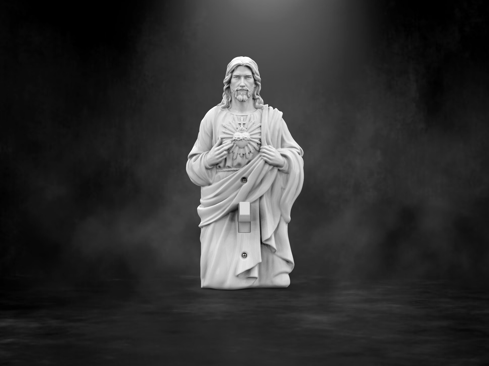ArtStation - Jesus light switch cover 3D print model