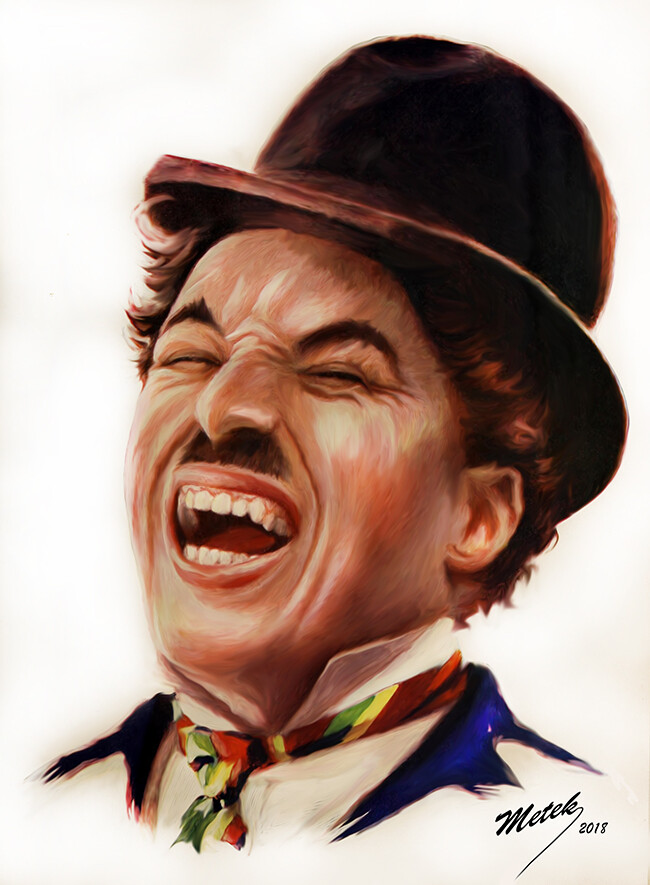 ArtStation - Charlie Chaplin Portrait - Metek-Artwork-Production (2018)