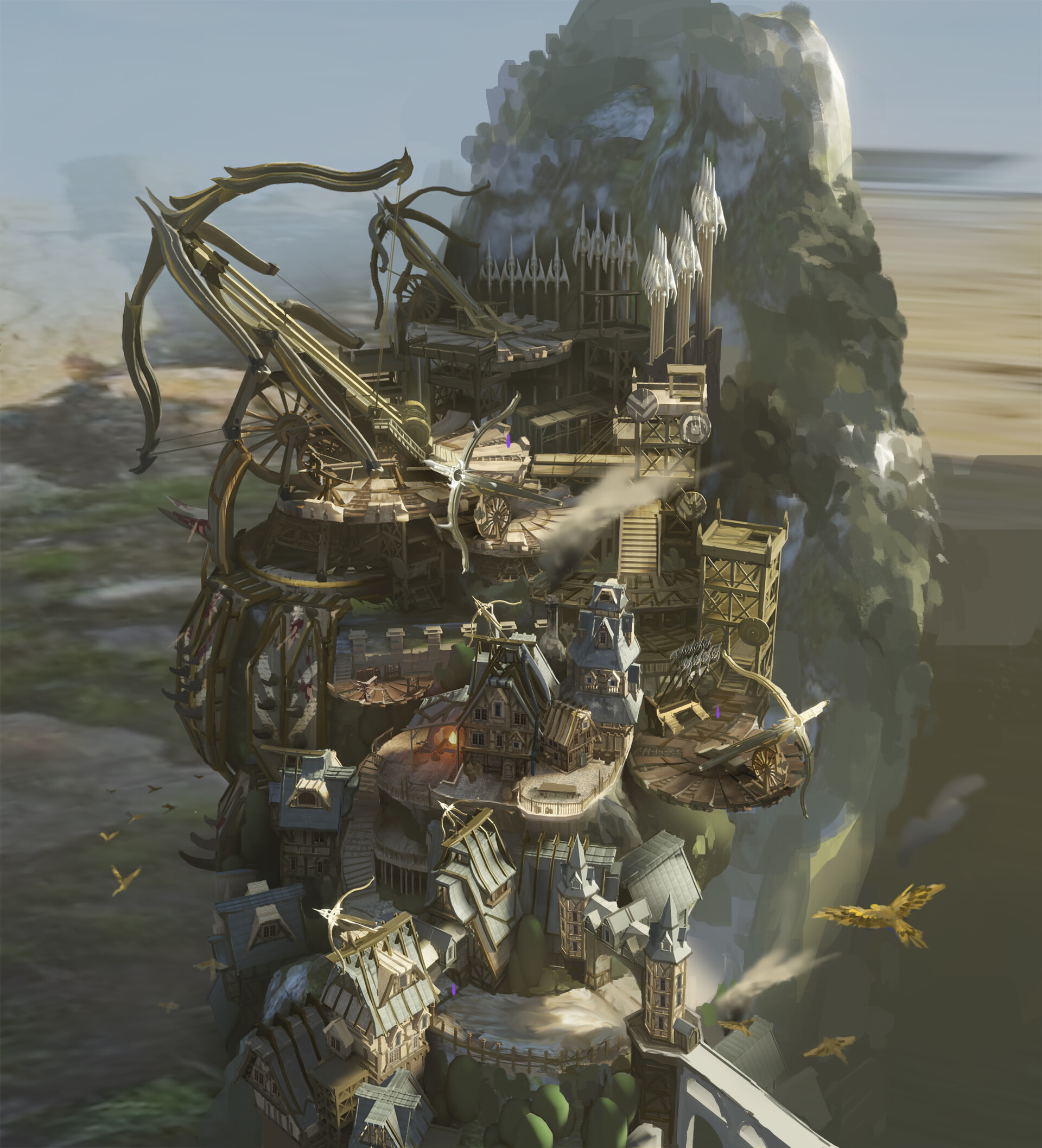 ArtStation - harpy village