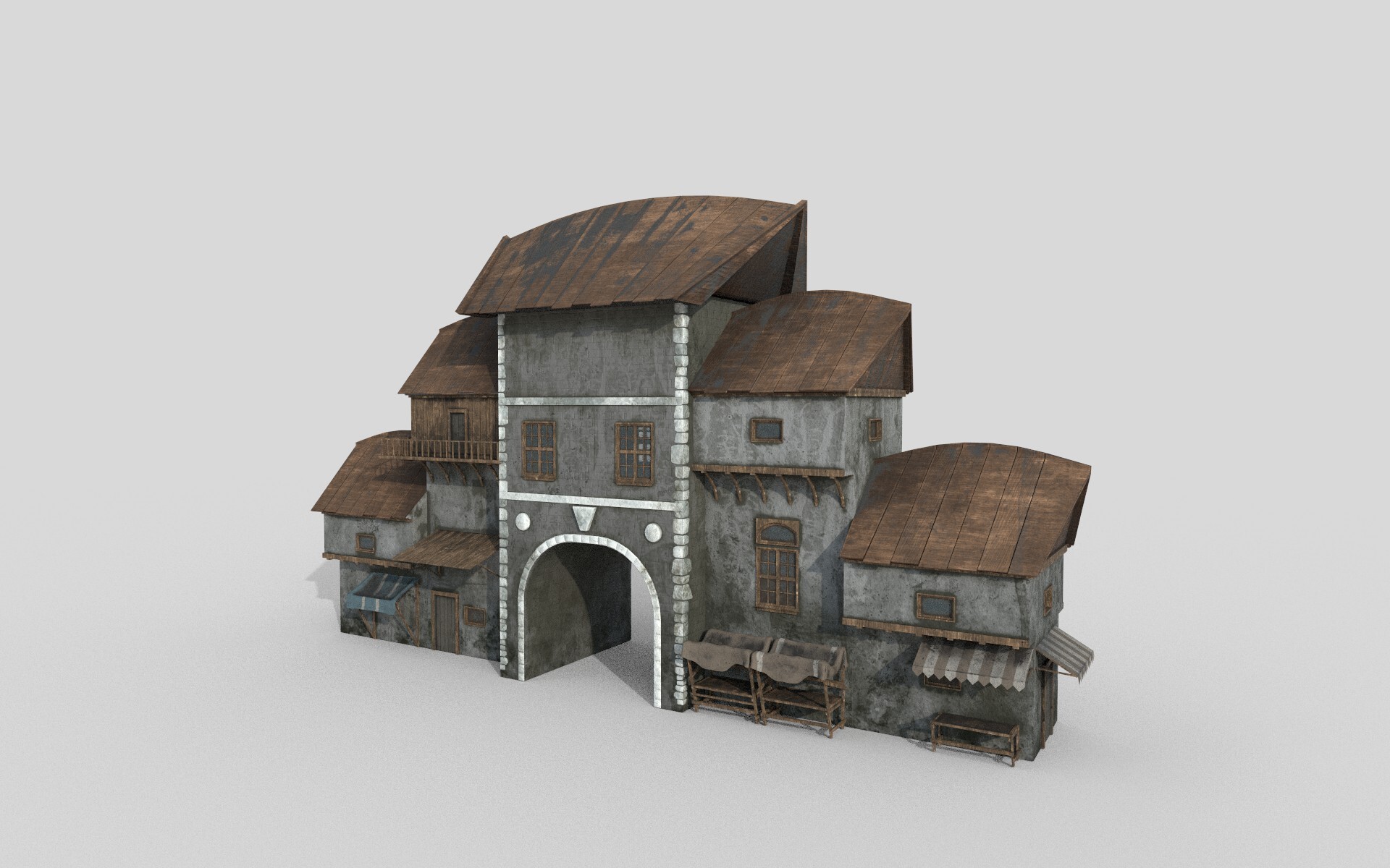 ArtStation - fantasy gate house