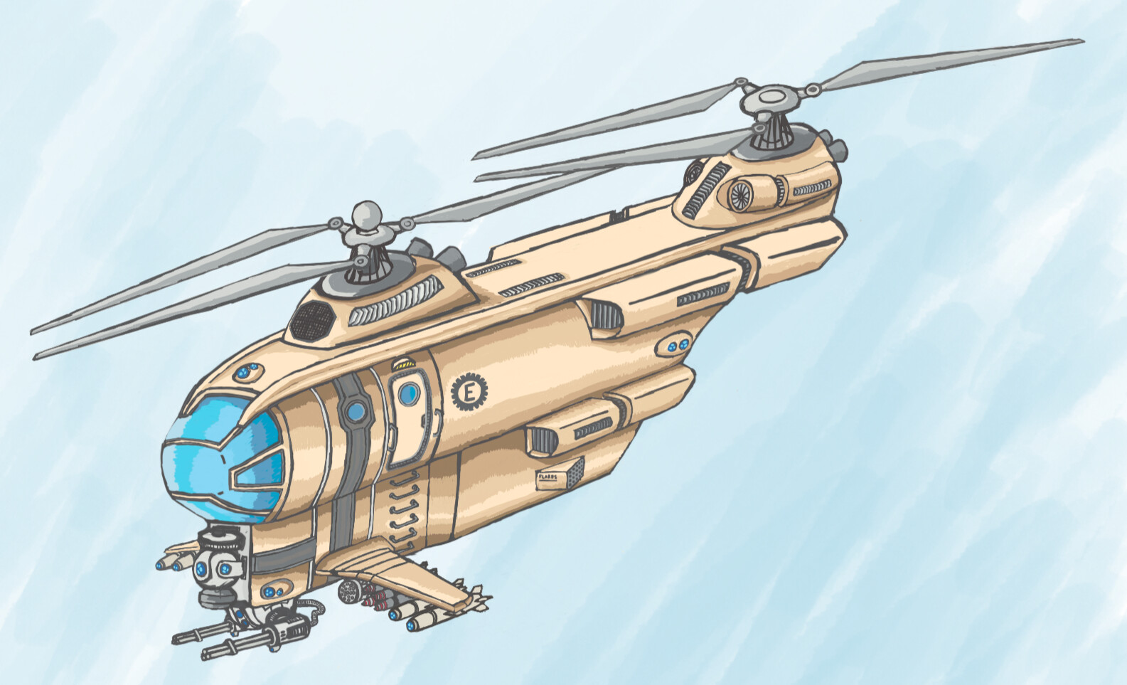 Helicopter Gunship Concept Art