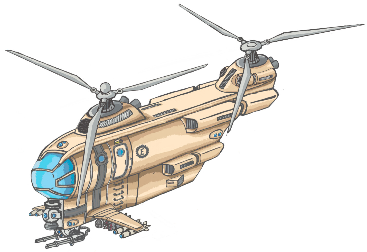 Helicopter Gunship Concept Art