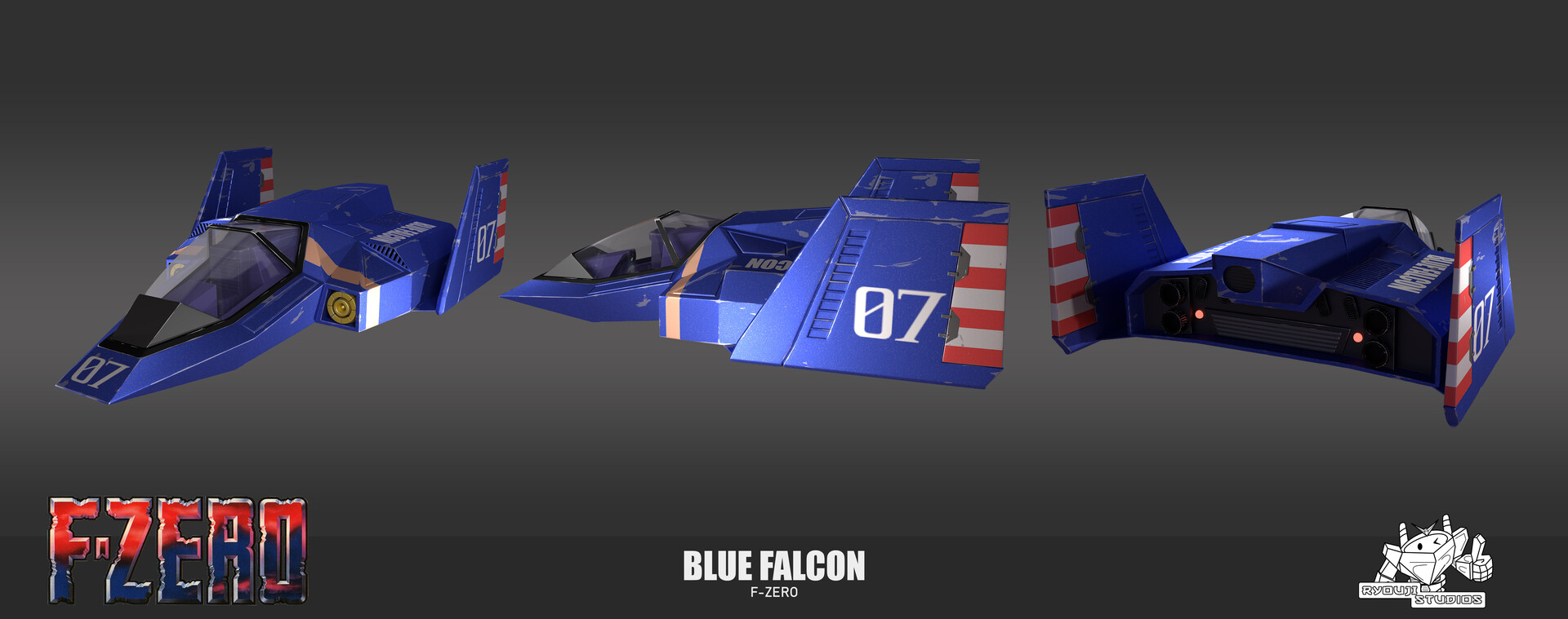 ArtStation - F-ZERO Blue Falcon