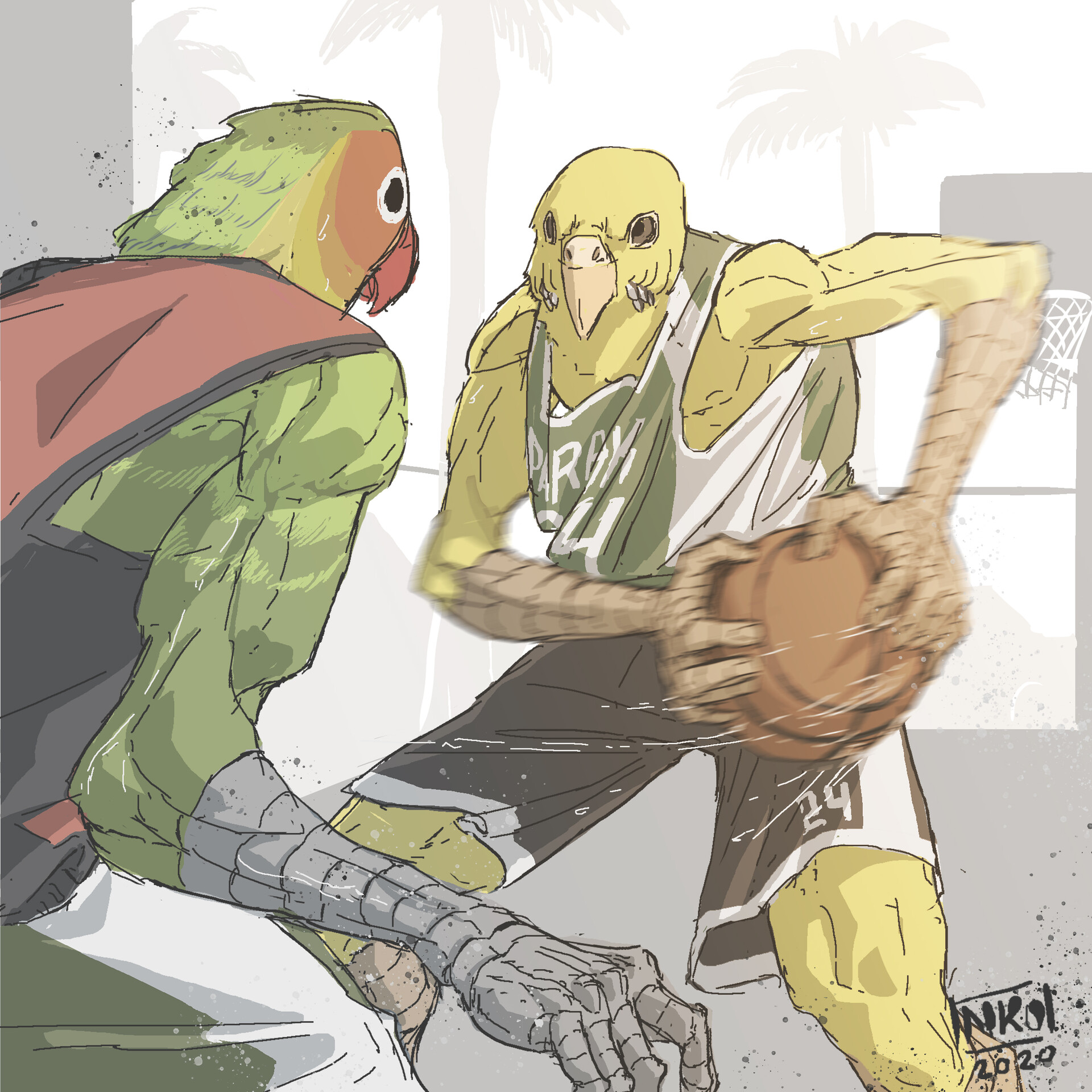 ArtStation - Parakeet Basketball (Peace Never Was an Option Universe)