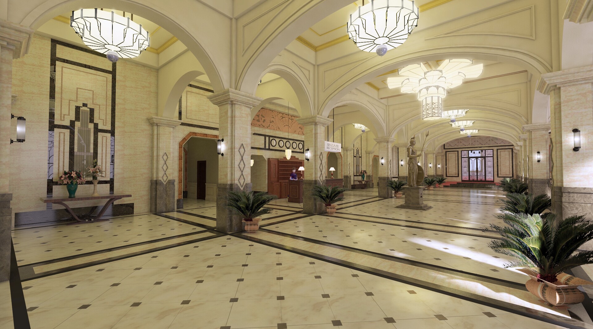 ArtStation - Peace Hotel Lobby