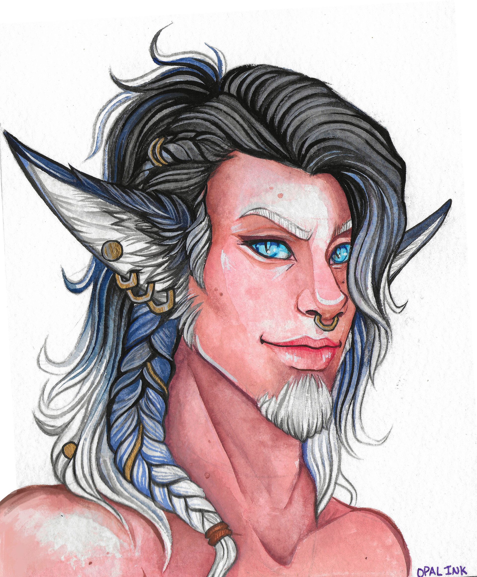 ArtStation - Echo - Watercolour character headshot