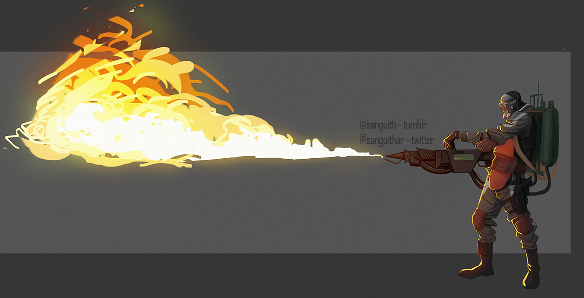 ArtStation - Combine Incinerator/Flamer/Flamethrower concept