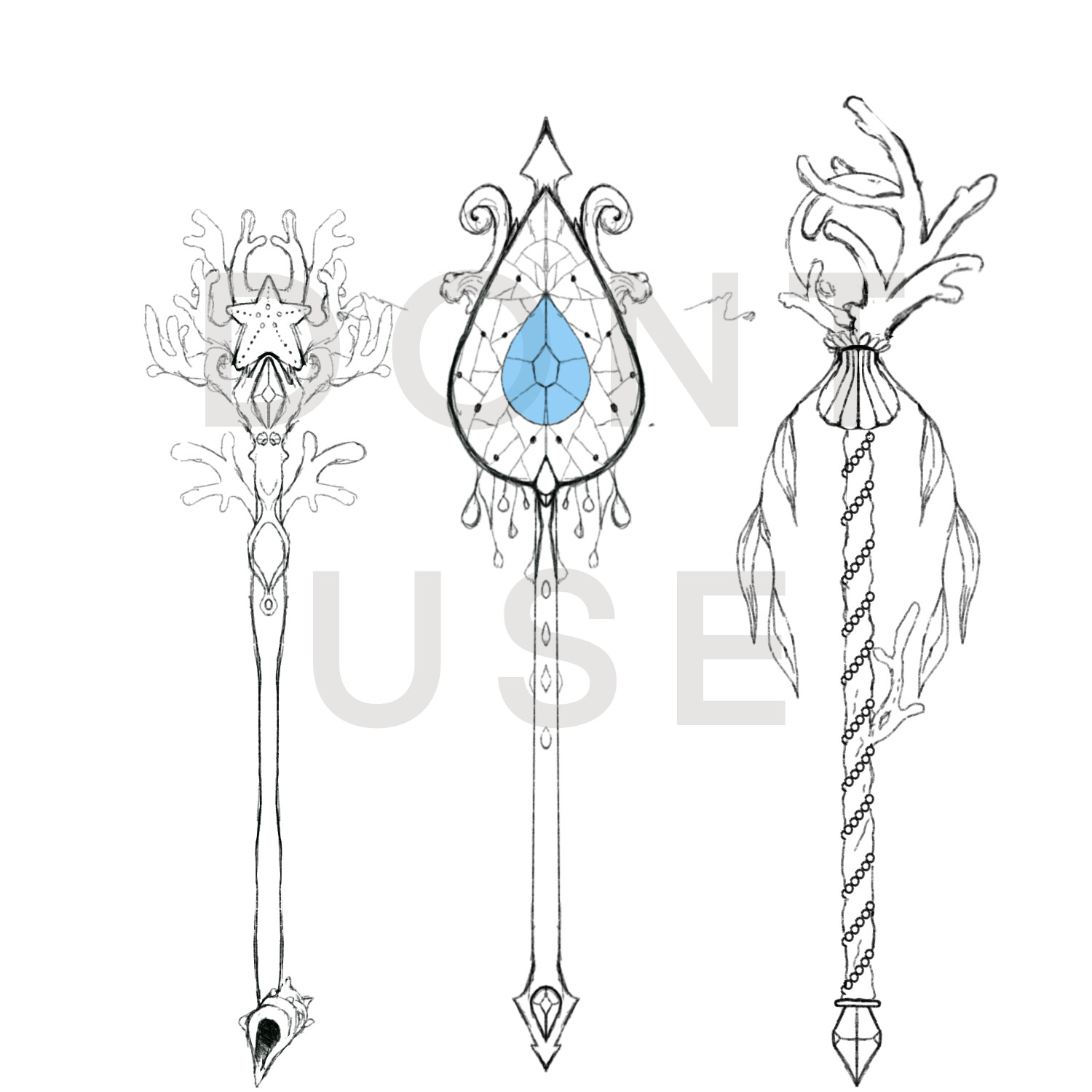 ArtStation - Aquatic Staff designs