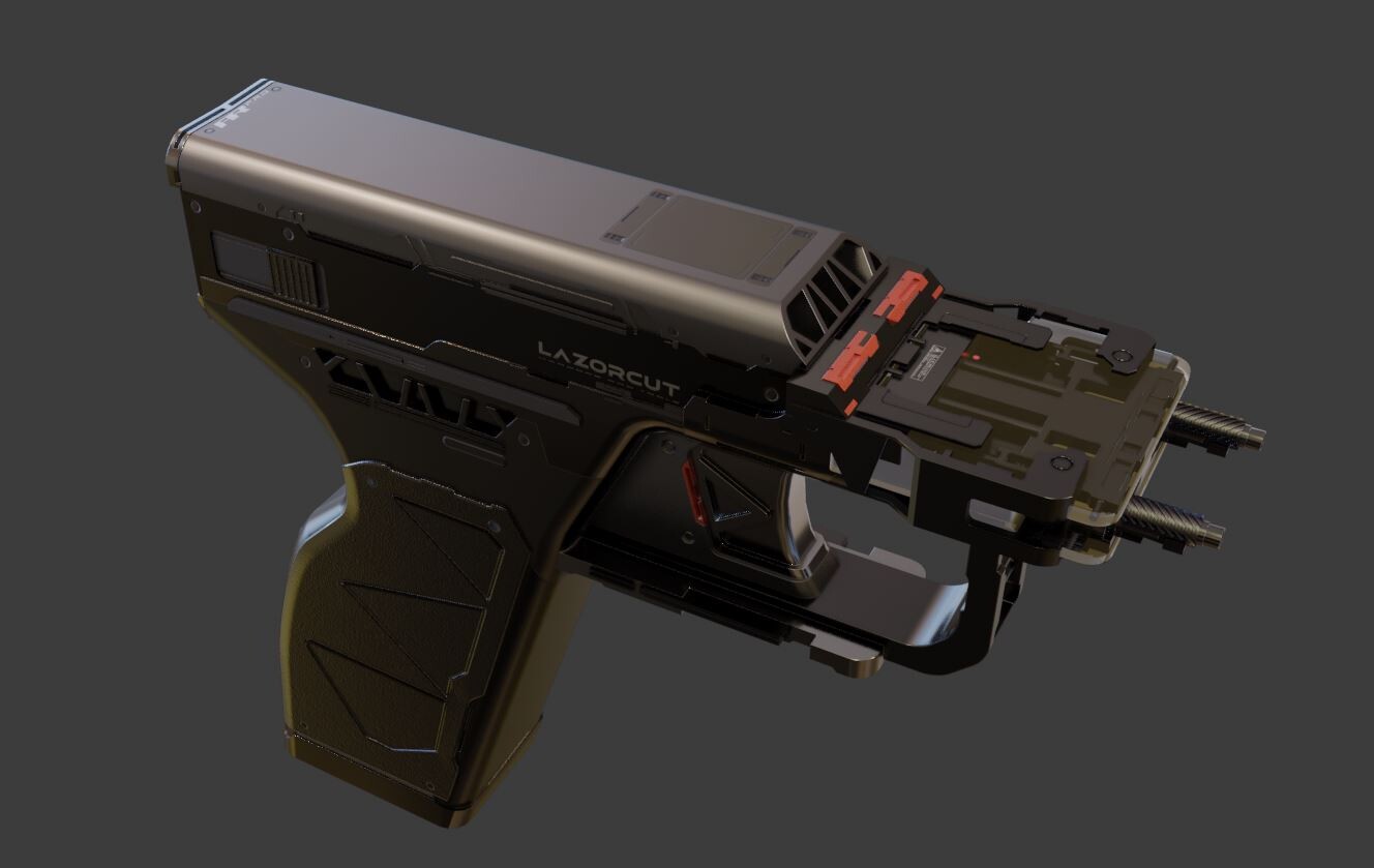 ArtStation - Gun study in Blender