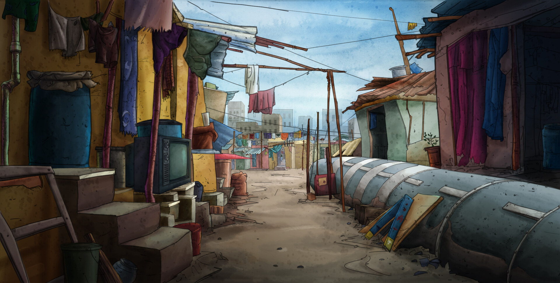 ArtStation - Slum area