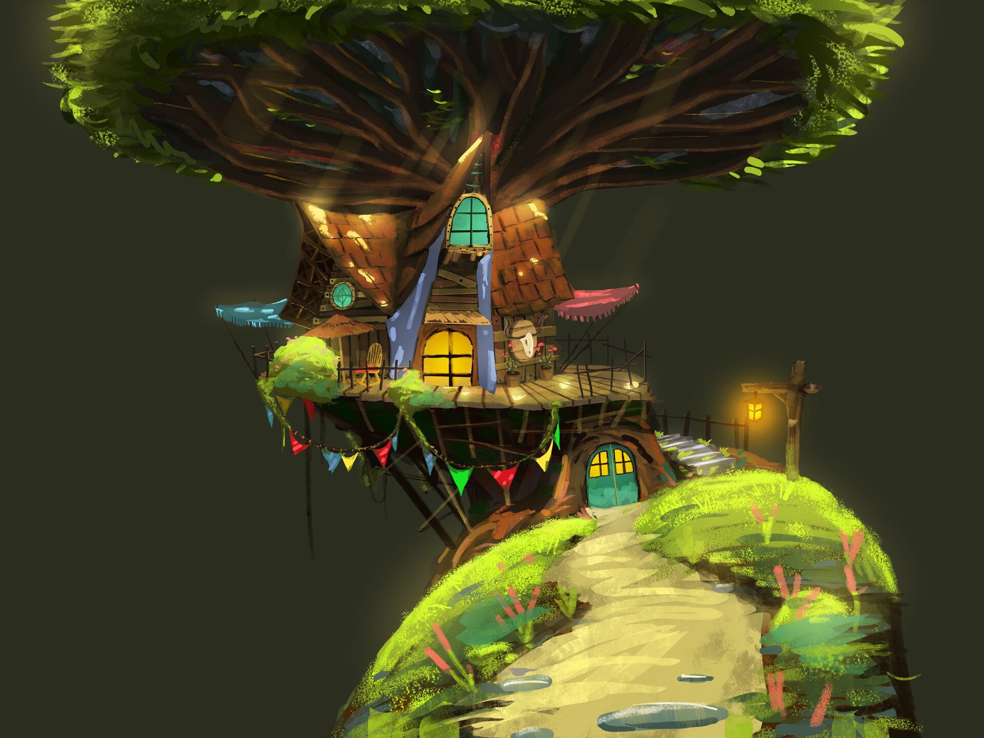 ArtStation - Tree house concept