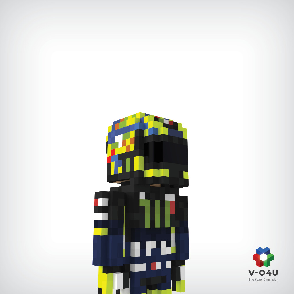 Jaka Lozar - Voxel Characters - Valentino Rossi (Helmet)