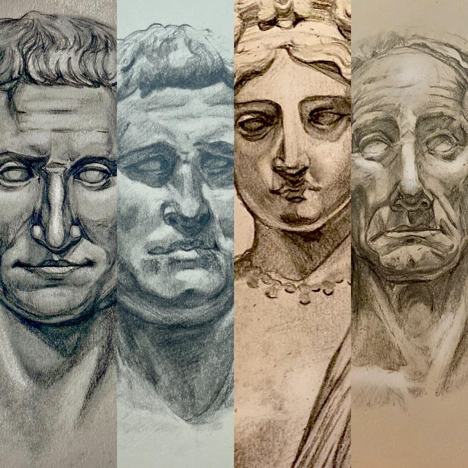 ArtStation - Bust and Statue Sketch Studies #2