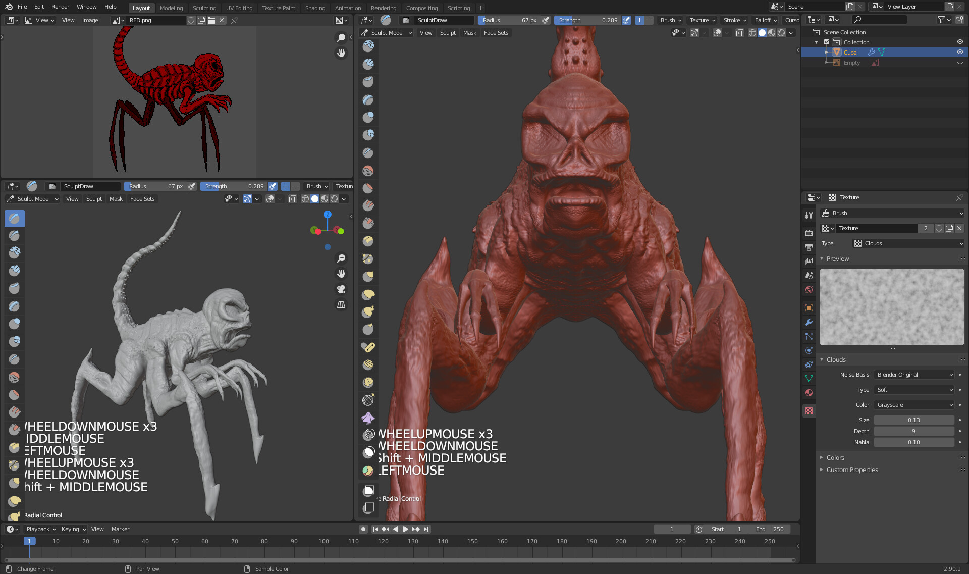 Ricardo Sandoval - RED the Hell Beast, 3D Model and 3D Printing