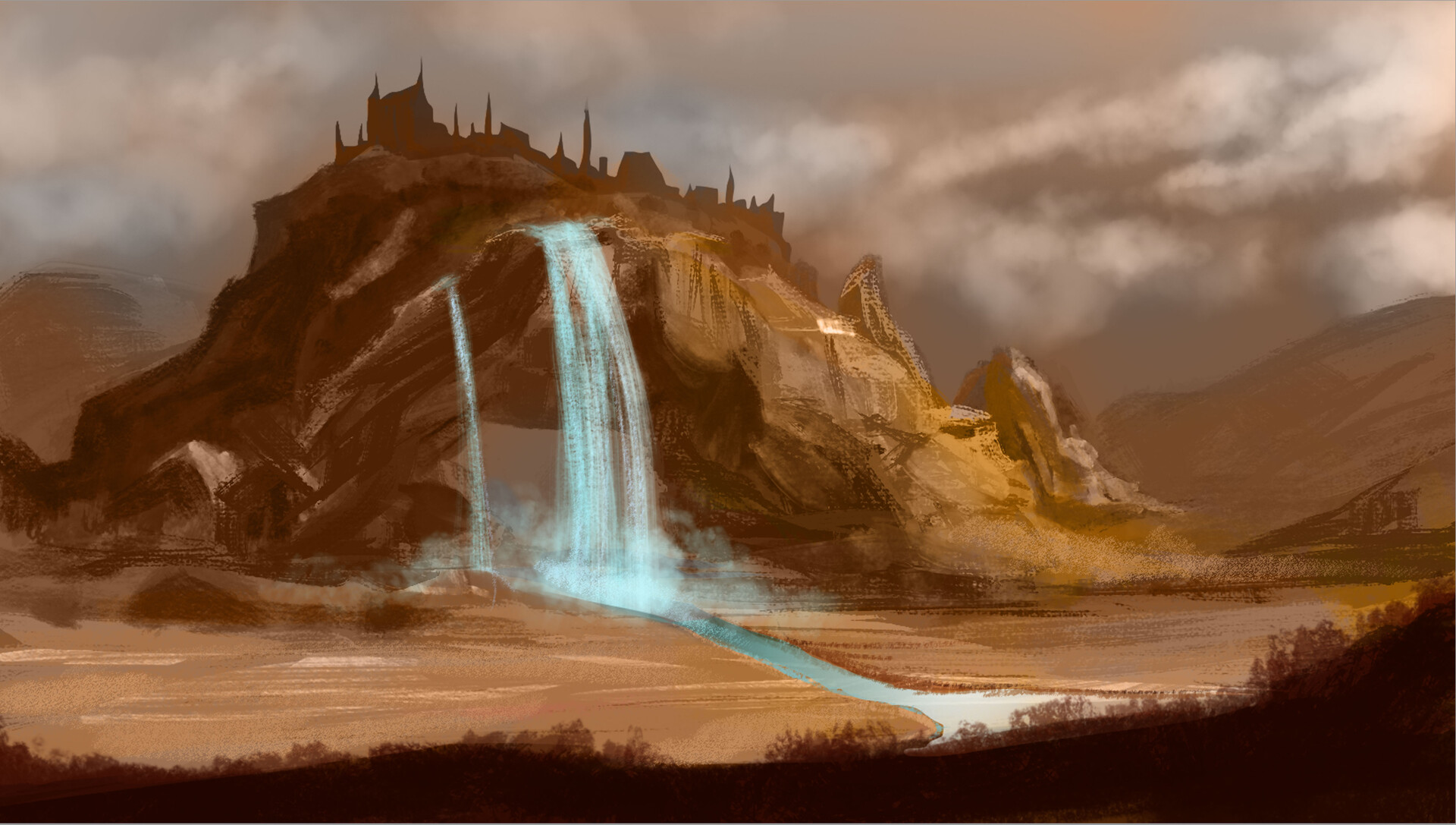 ArtStation - Desert oasis