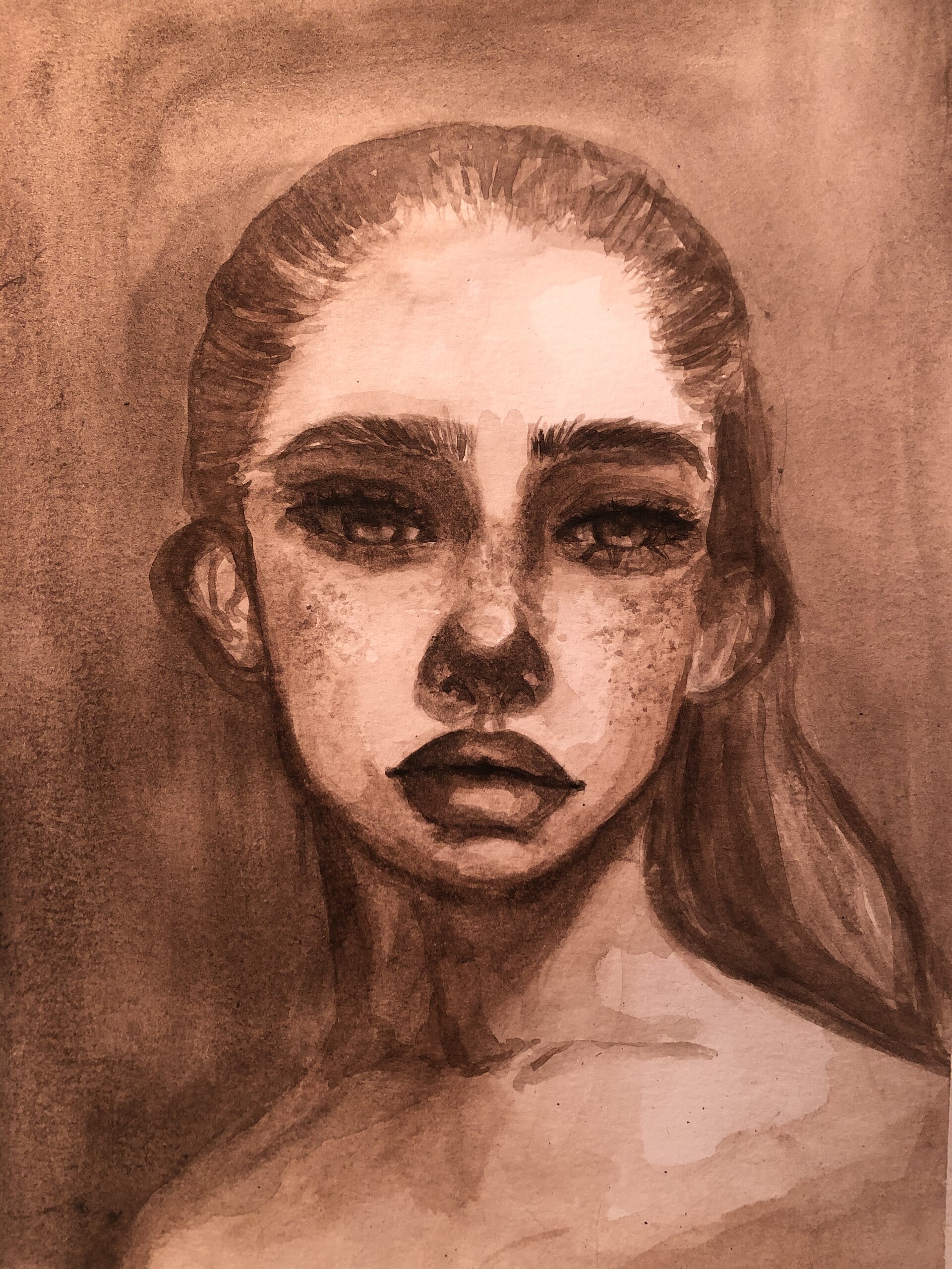 ArtStation - Portrait in Sepia