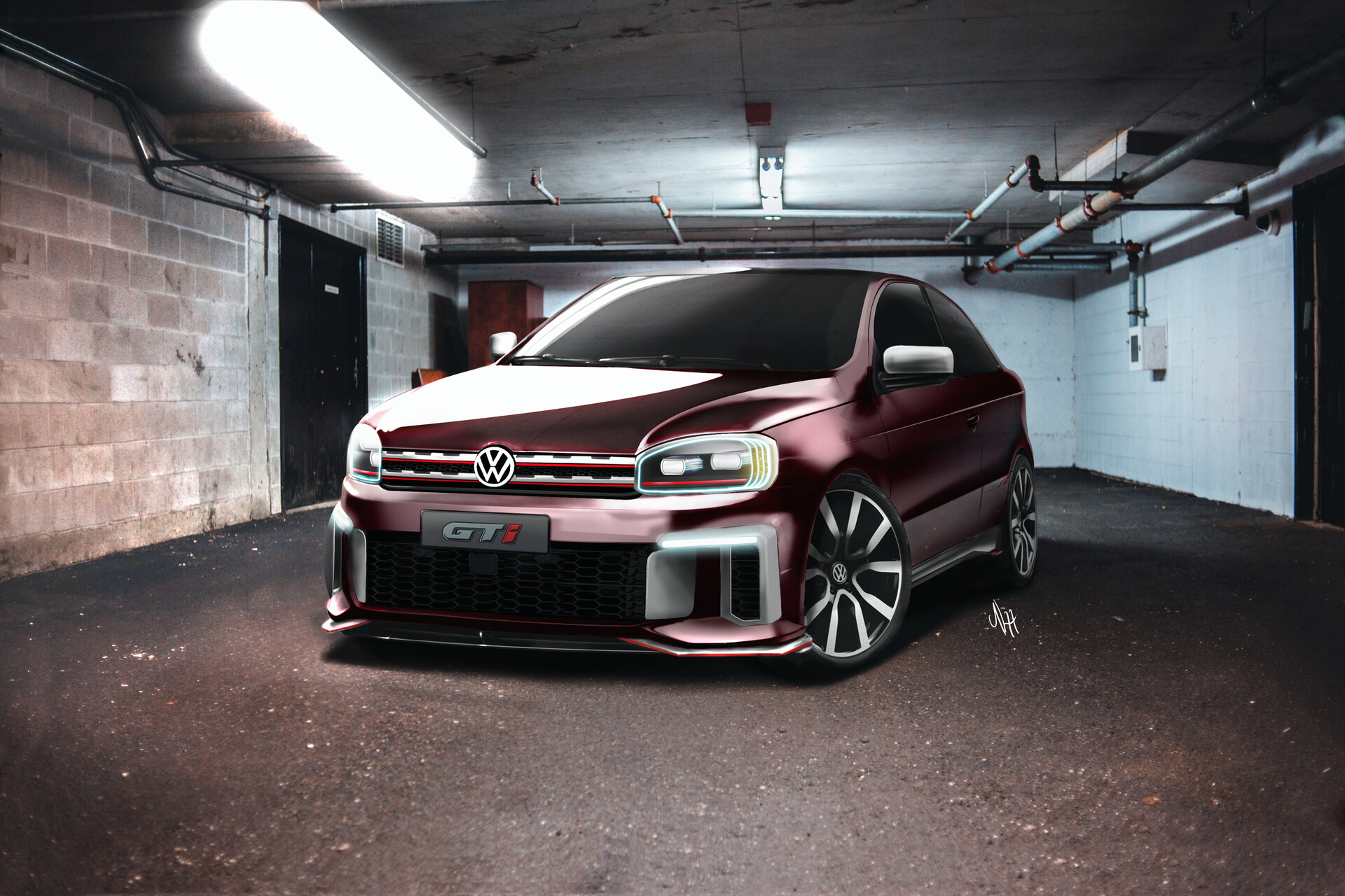 ArtStation - VW Gol GTi Concept Redesign