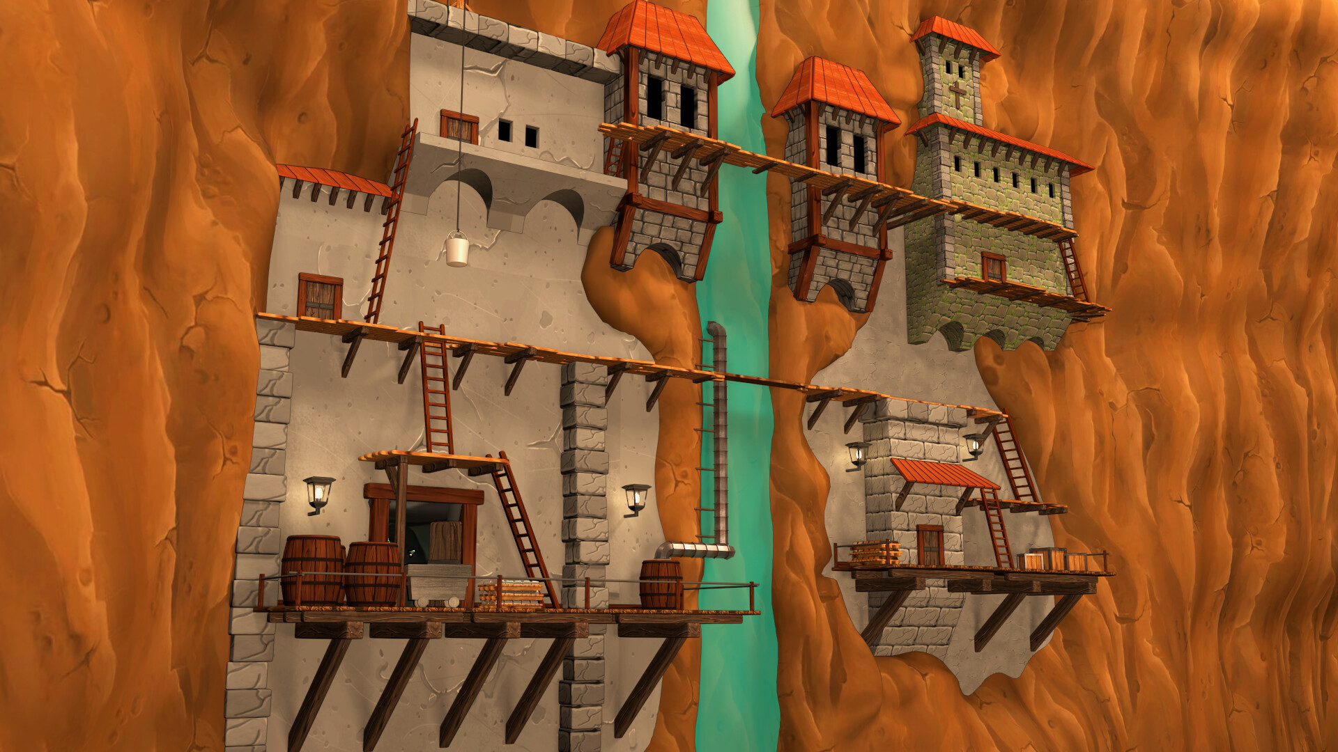 ArtStation - Cliffside Village