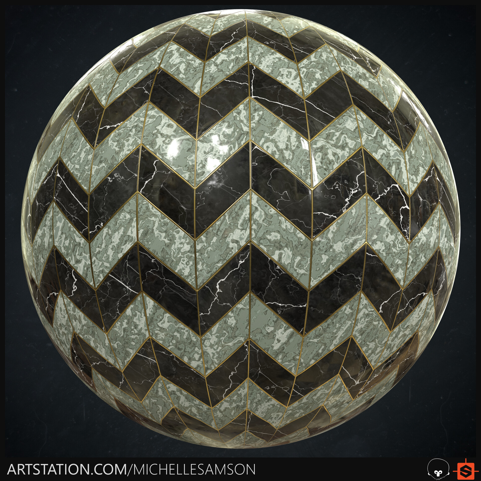 ArtStation - Art Deco Marble Tile