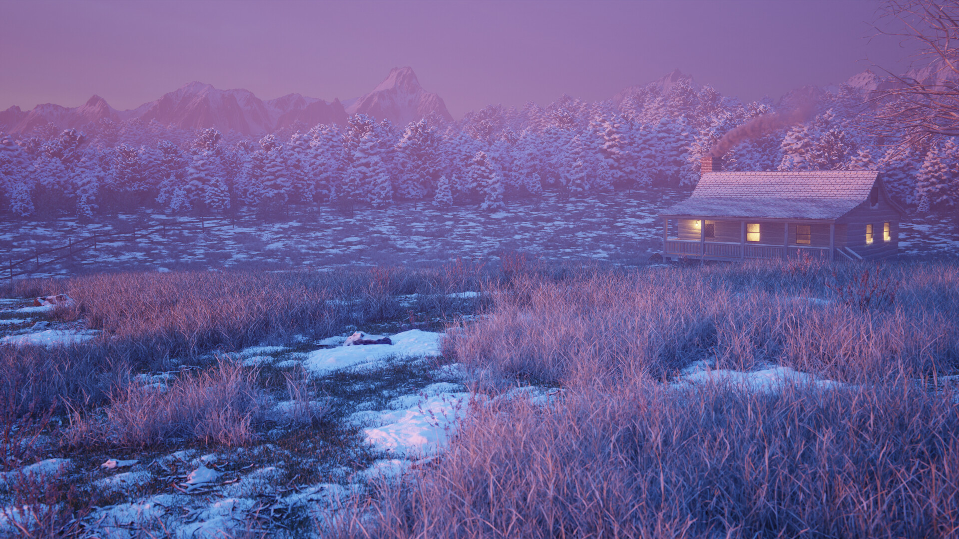 ArtStation - Winter Cabin
