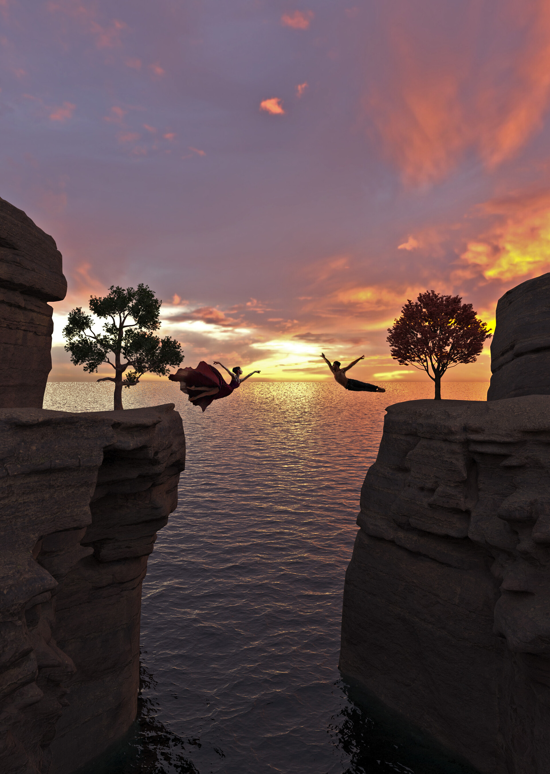 ArtStation - Cliff jump