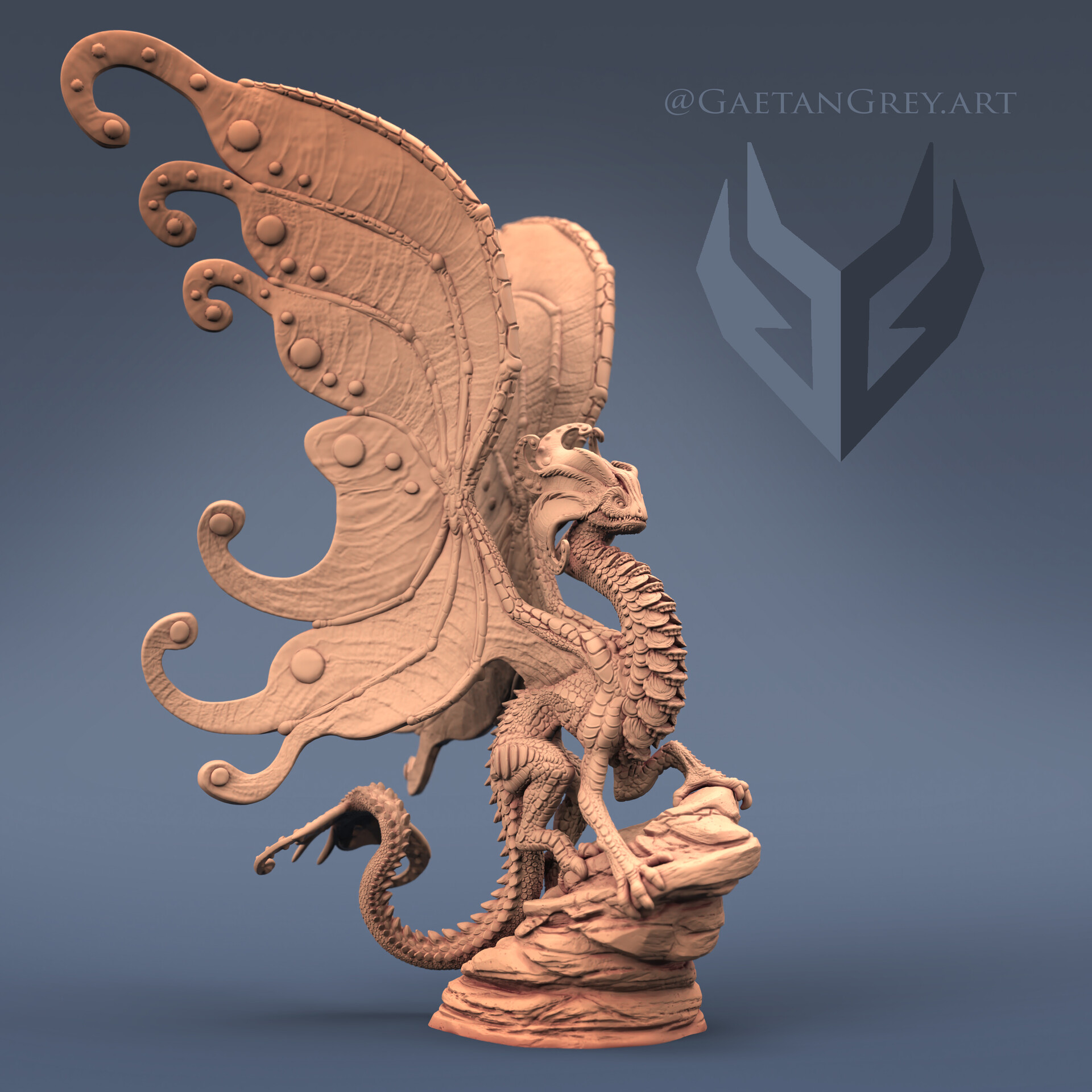 ArtStation - Faerie Dragon Mother - Miniature