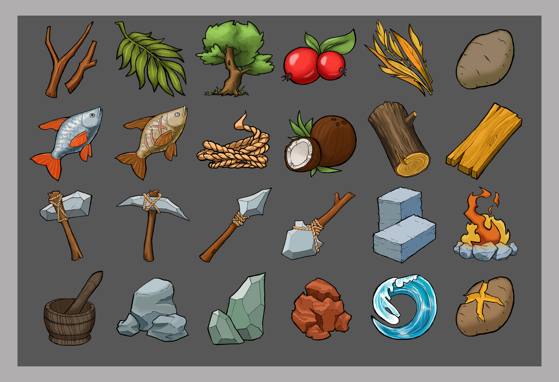 ArtStation - Objects for survival game