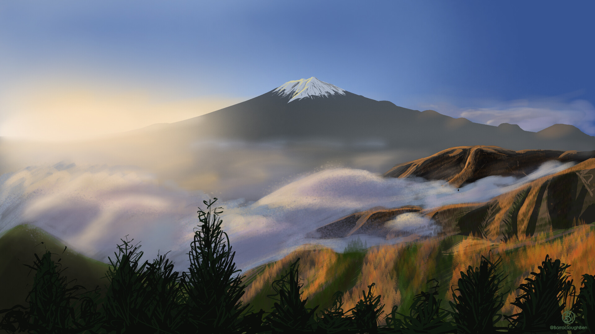 ArtStation - Mount Fuji Landscape Study