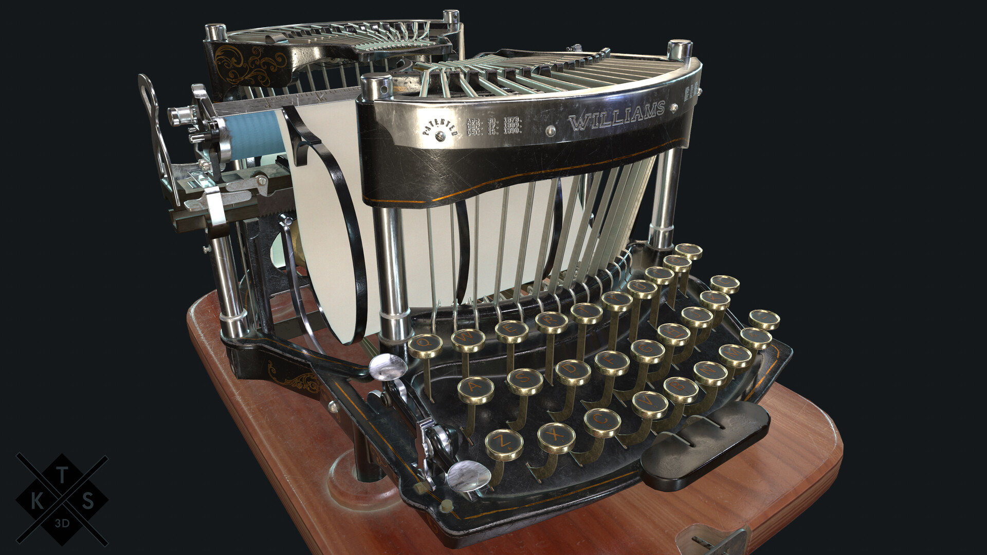 ArtStation - Williams No. 1 Typewriter