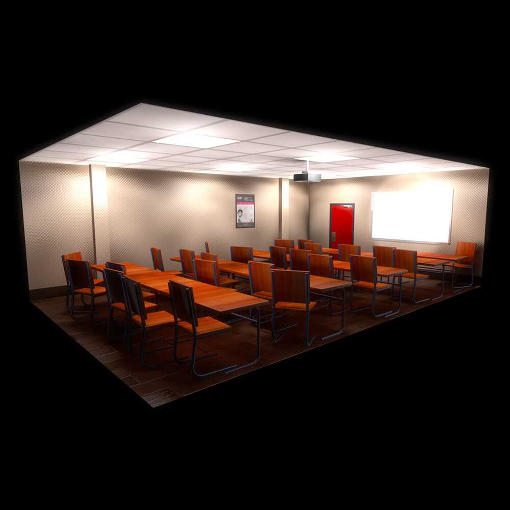 ArtStation - Room 3D - Classroom