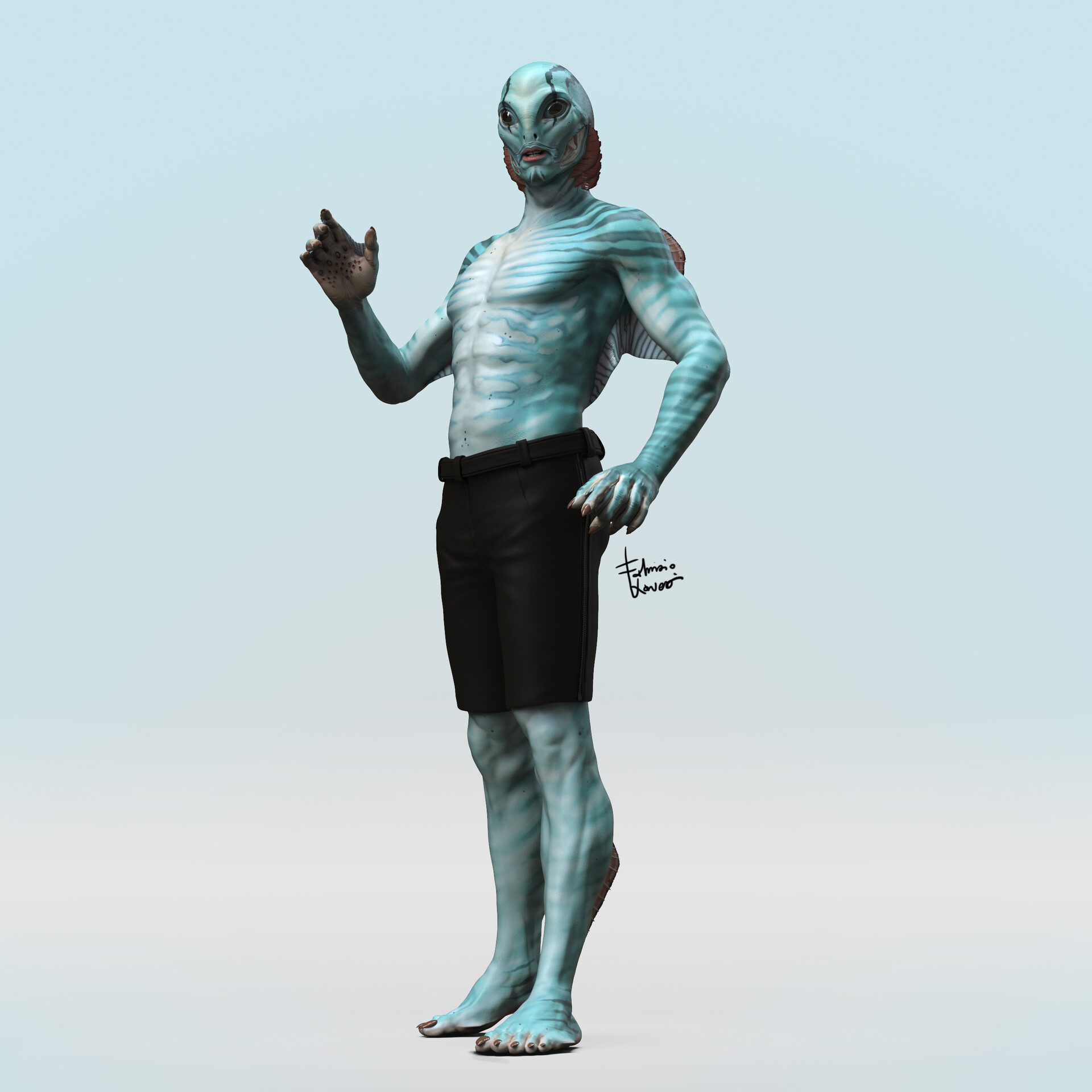 ArtStation - Blue, Abe sapien.