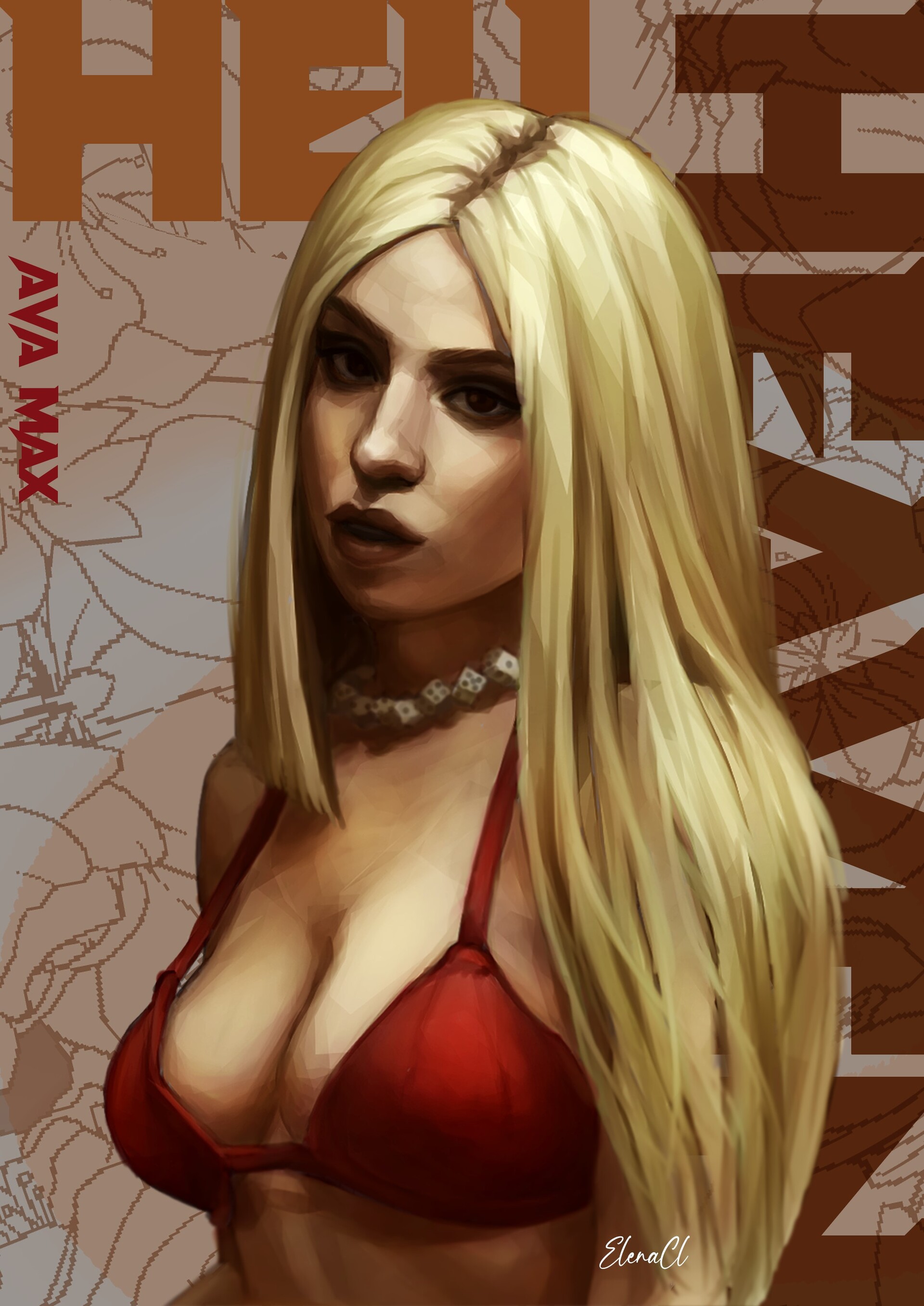 ArtStation - Ava Max portrait practice