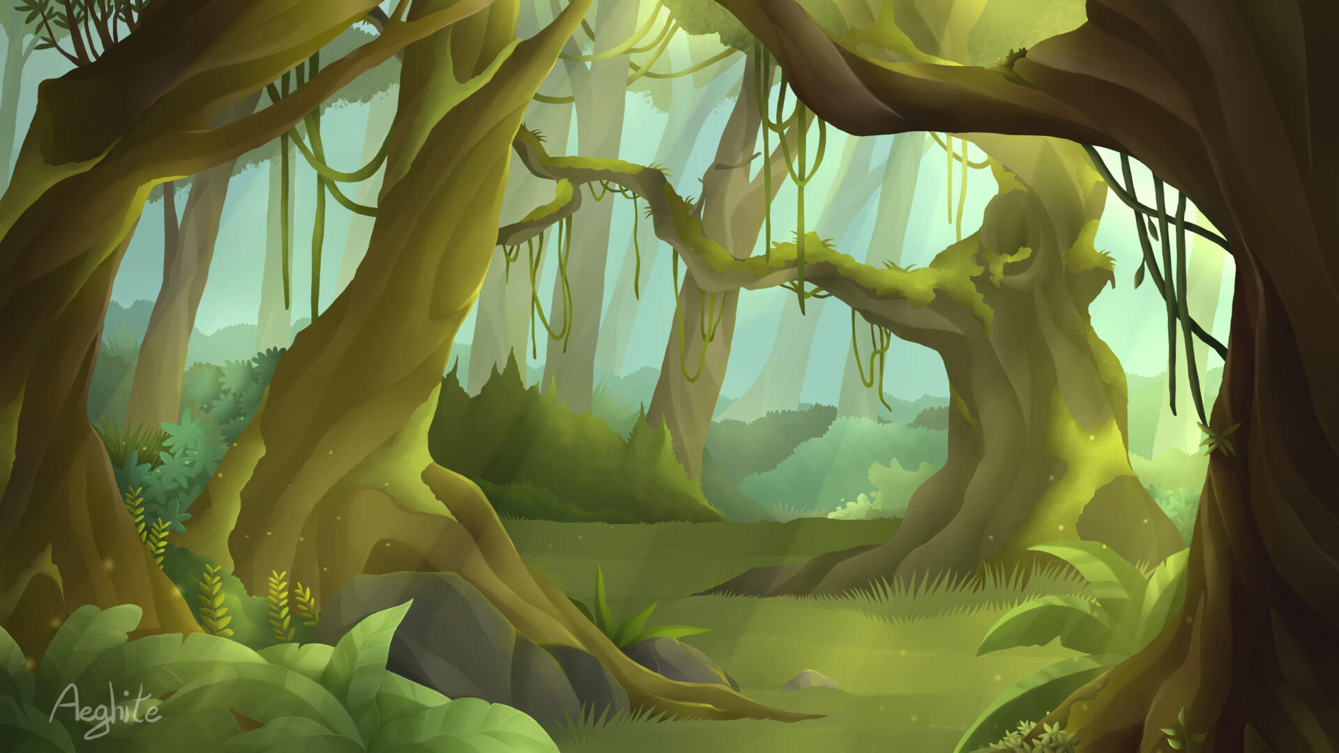 ArtStation - Forest background