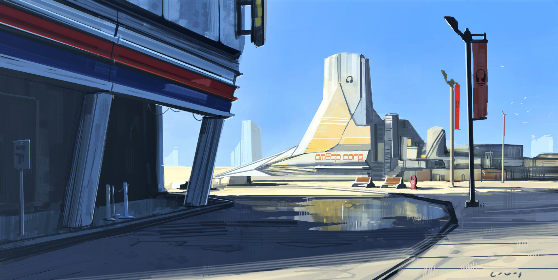 ArtStation - Highrise Scenery Concept