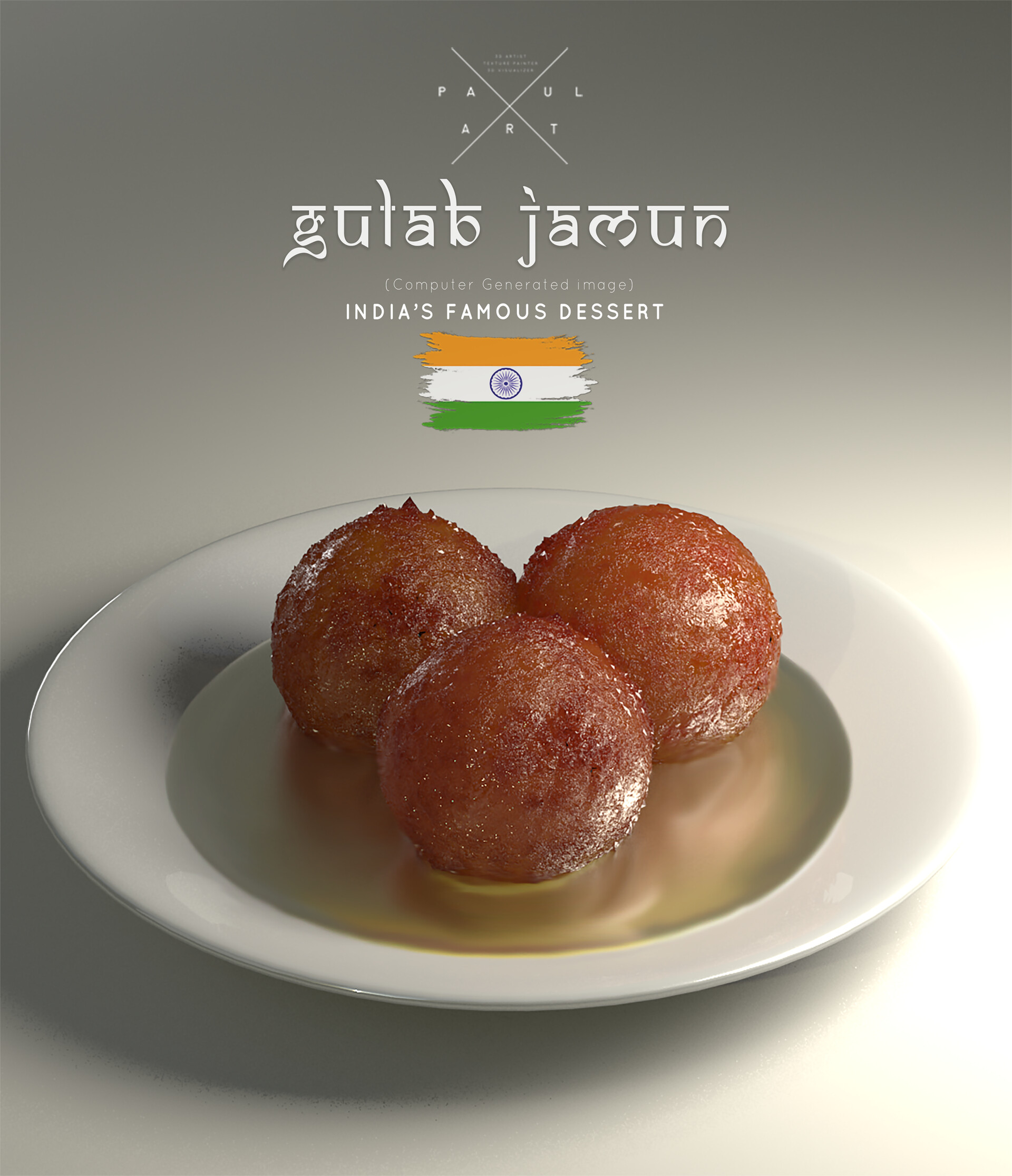 ArtStation - GULAB JAMUN (3D Dessert)