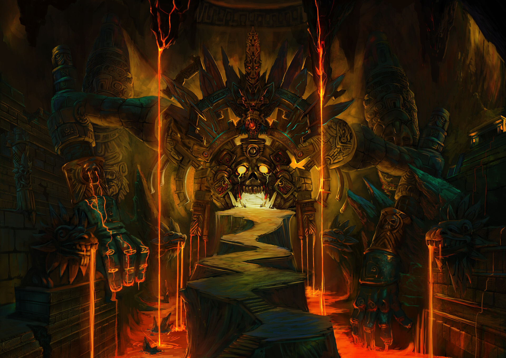 ArtStation - Mictlán Aztec underworld