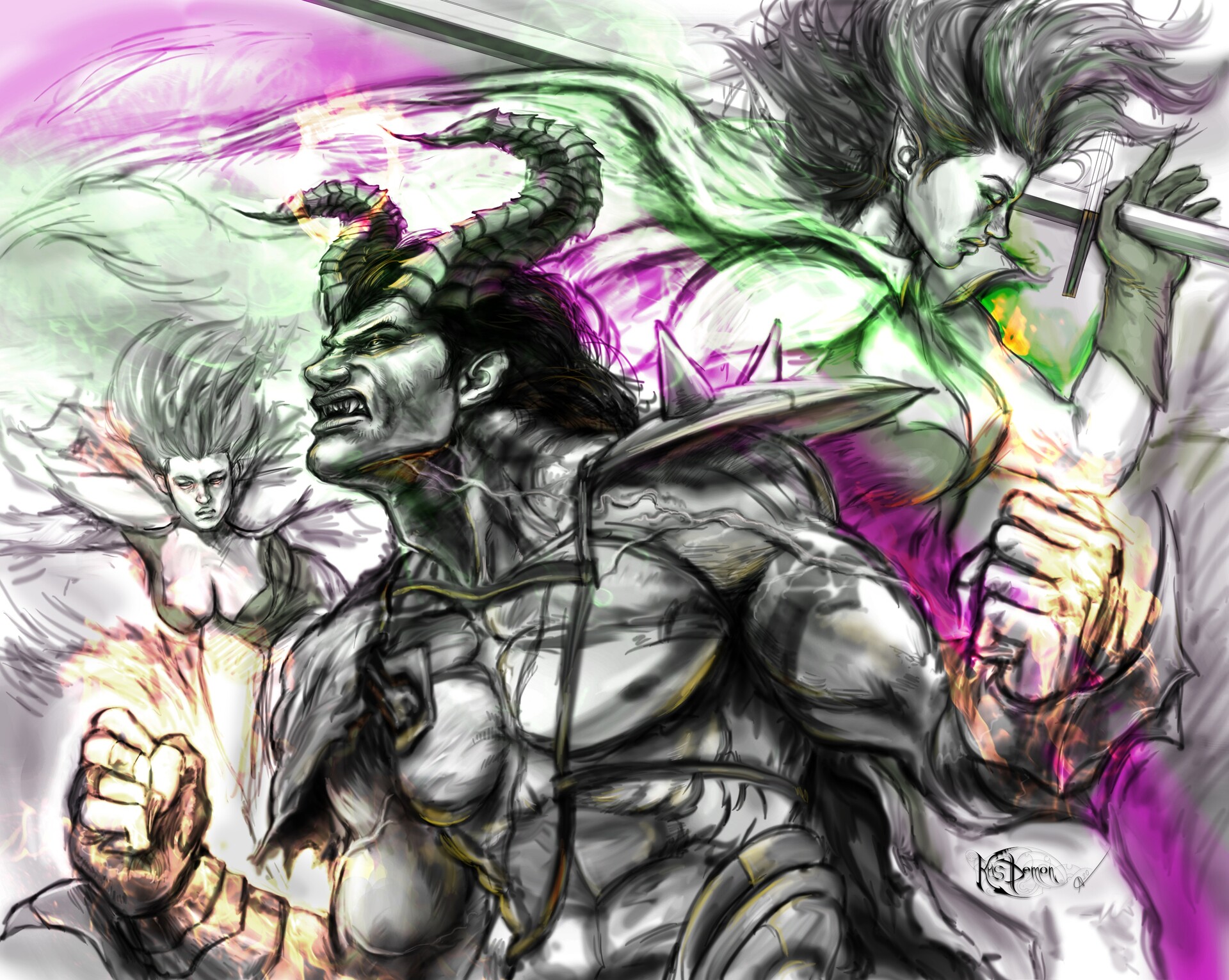 ArtStation - Kris DEmon – Demon-Slaying