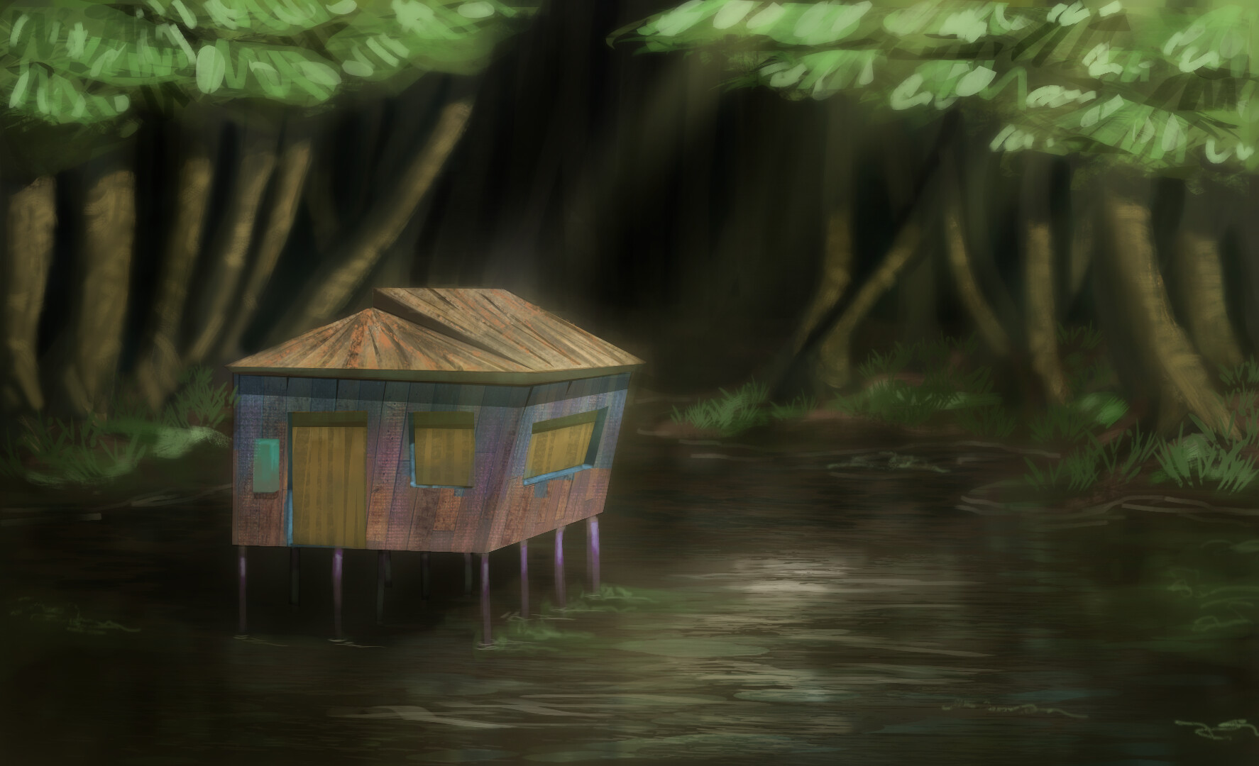 ArtStation - Swamp house