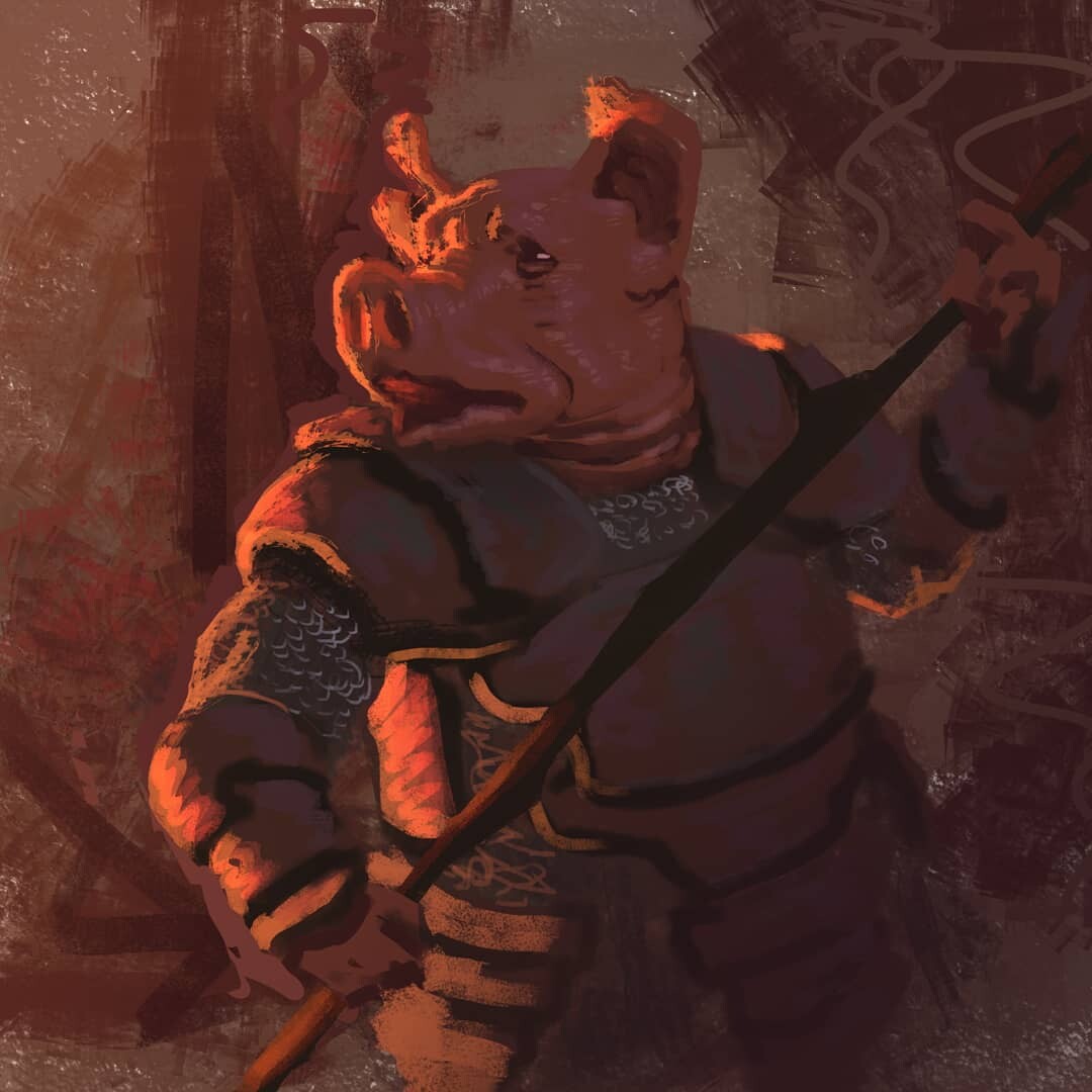 ArtStation - Worrier pig
