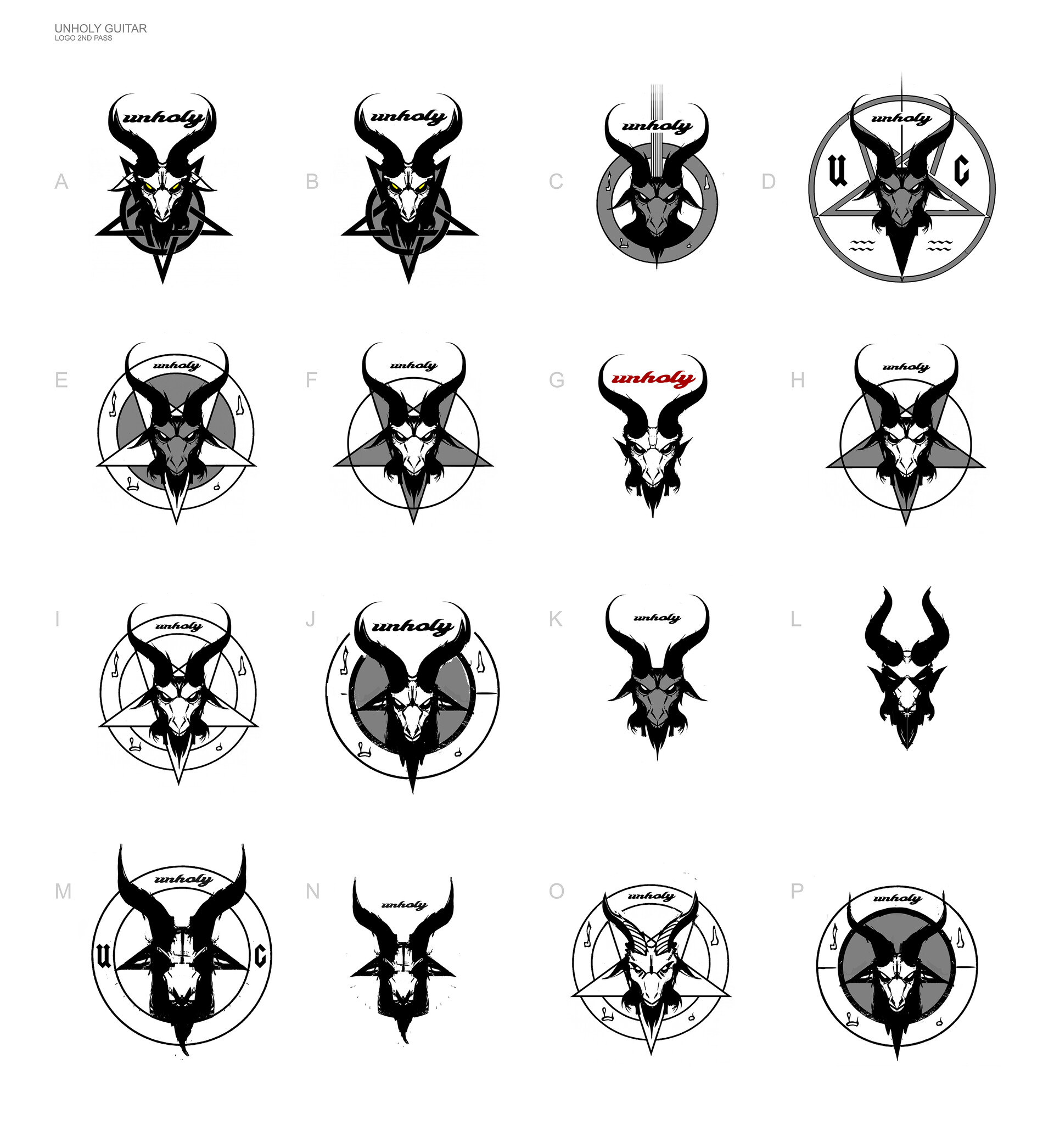 ArtStation - Unholy metal logos