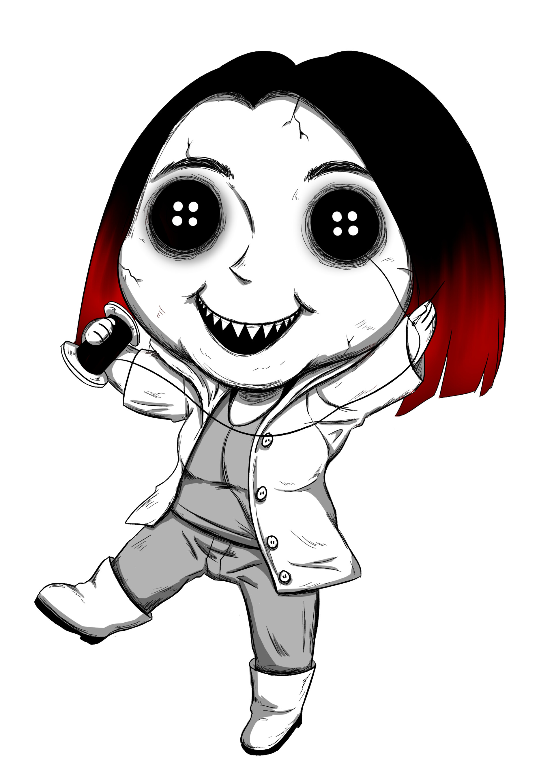 how to draw chibi horror characters