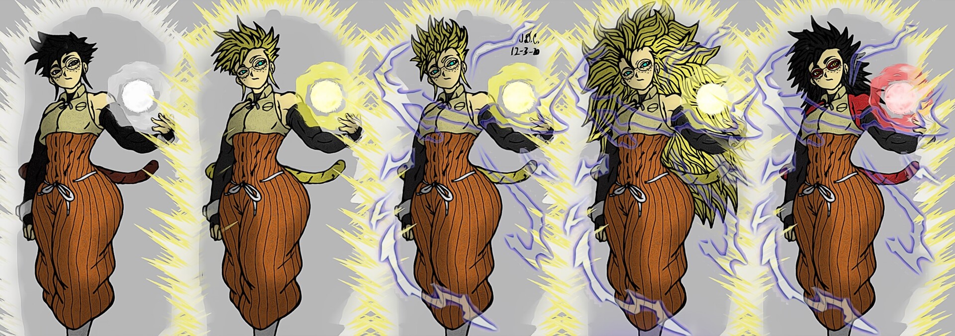 ArtStation - Cyborg Saiyan Girl