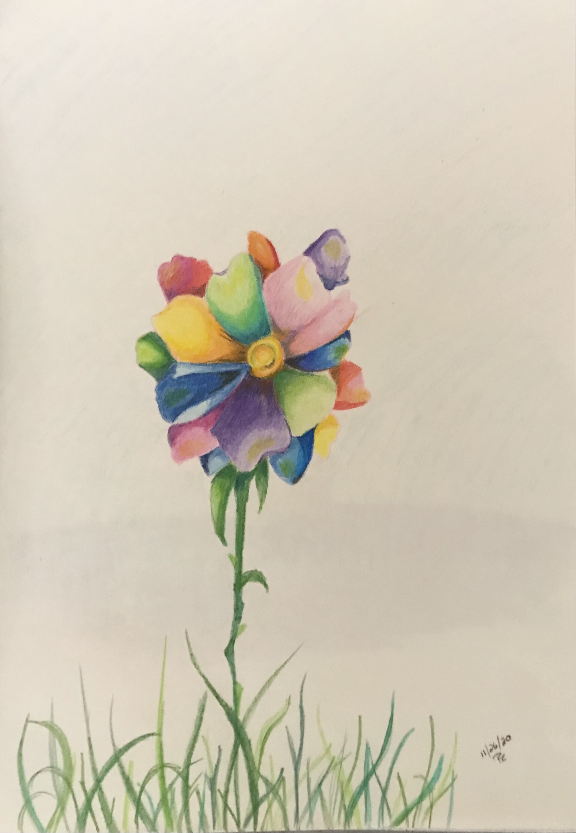 ArtStation - Colorful Single Flower