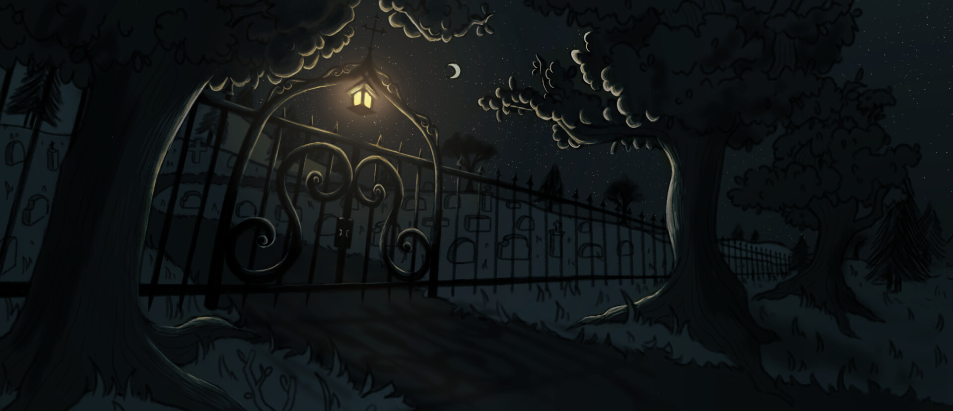 ArtStation - Graveyard gates