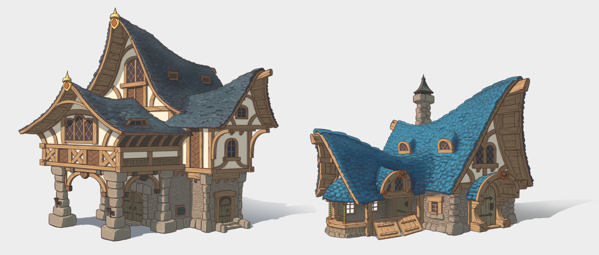 ArtStation - Concepts of medieval buildings