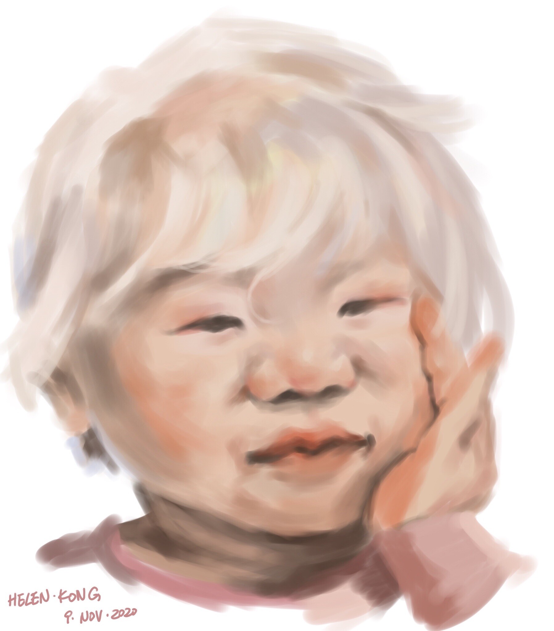 ArtStation - Child face practice by procreate