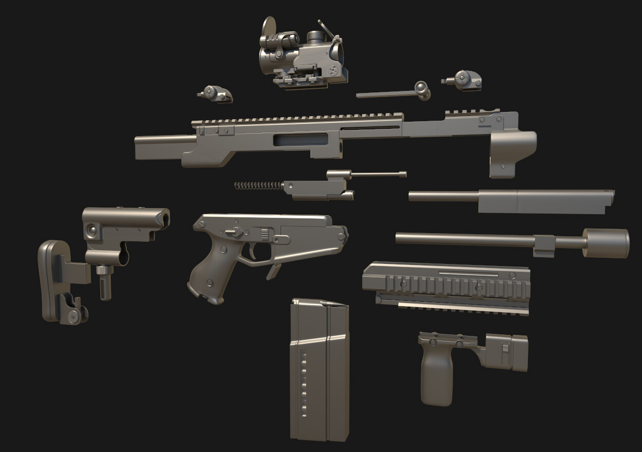 Shaun Mackey - Modular Rifle (high poly)