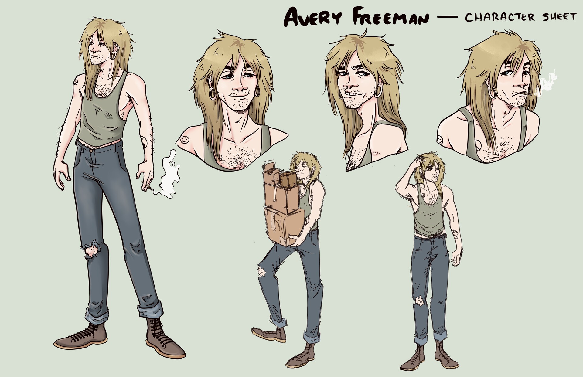 ArtStation - Avery Character Sheet