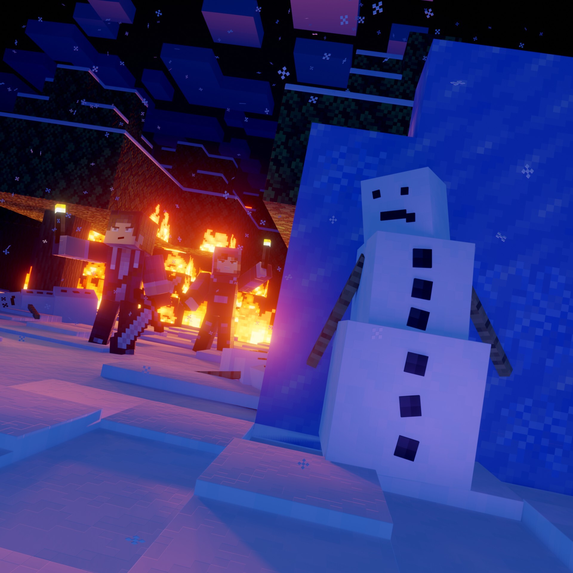 ArtStation - The Hunt - Minecraft Render